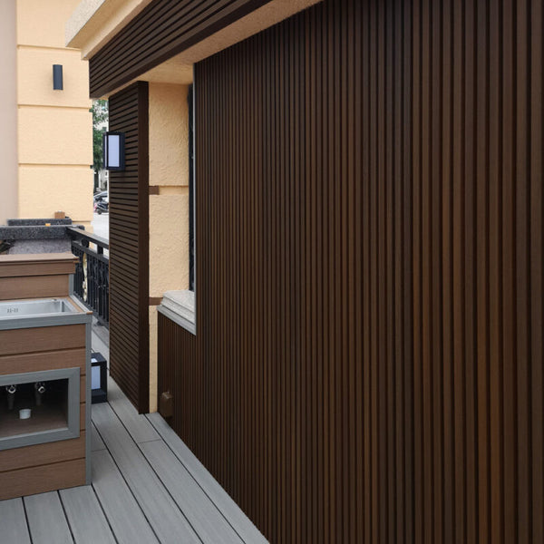 Composite Cladding Slatted Teak - BPM SUPPLIES