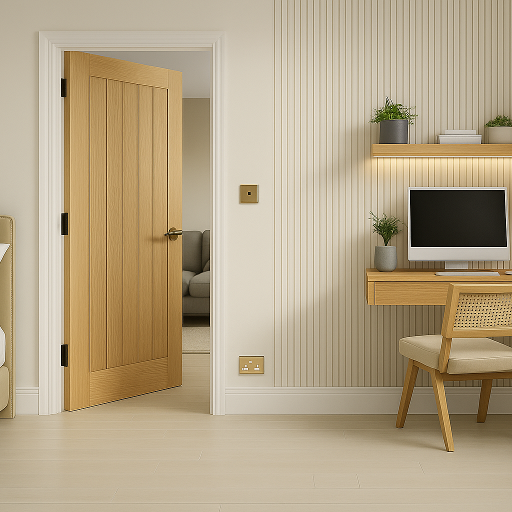 Oak Shaker Cottage Style Internal Door WC3 – BPM SUPPLIES