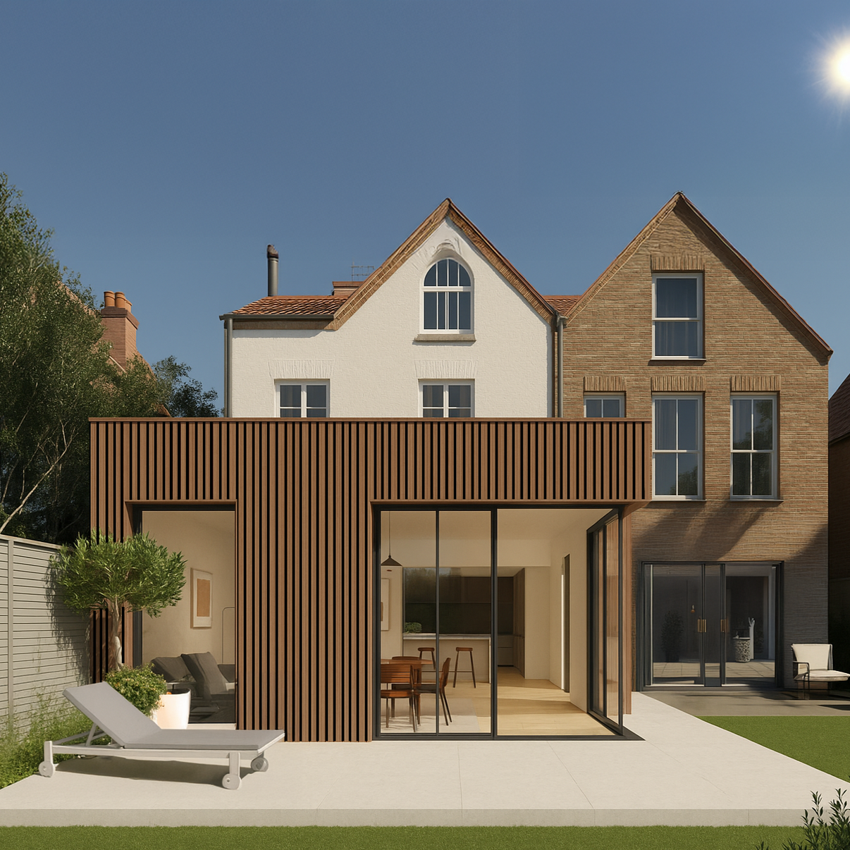 Composite Slatted Cladding Oak Black Inlet – BPM SUPPLIES