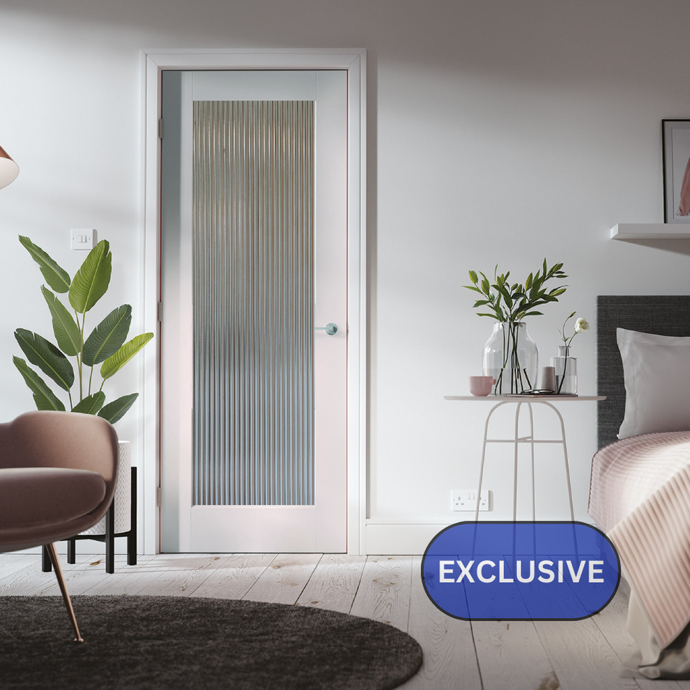 Shaker White Primed Internal Wooden Reeded Glass WC15GR – BPM SUPPLIES